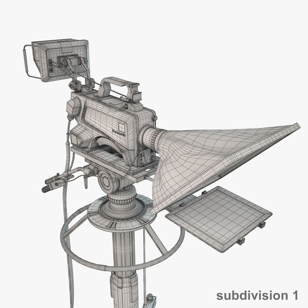 Tv Camera Panasonic Pedestal 3D Model - TurboSquid 1281108