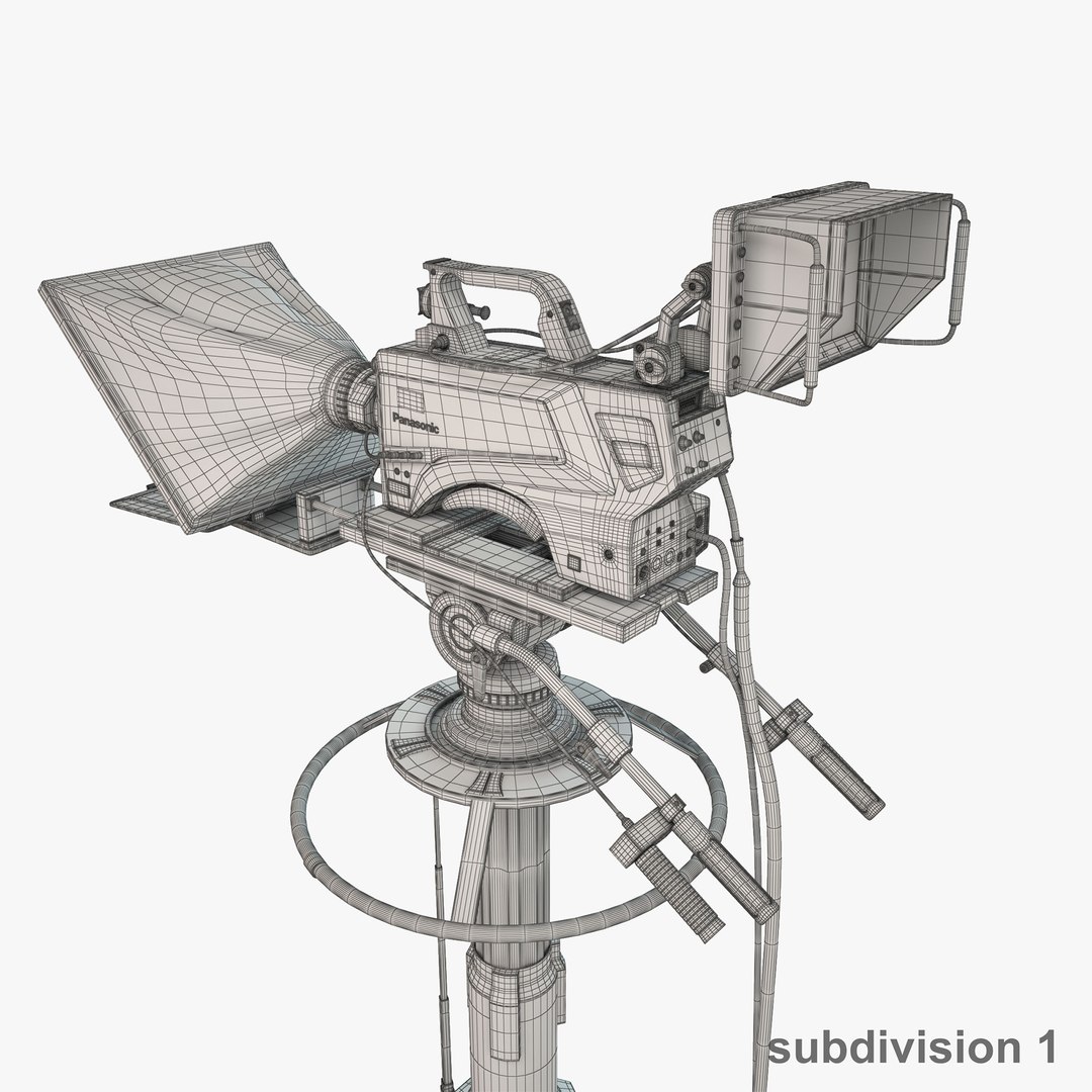 Tv Camera Panasonic Pedestal 3D Model - TurboSquid 1281108