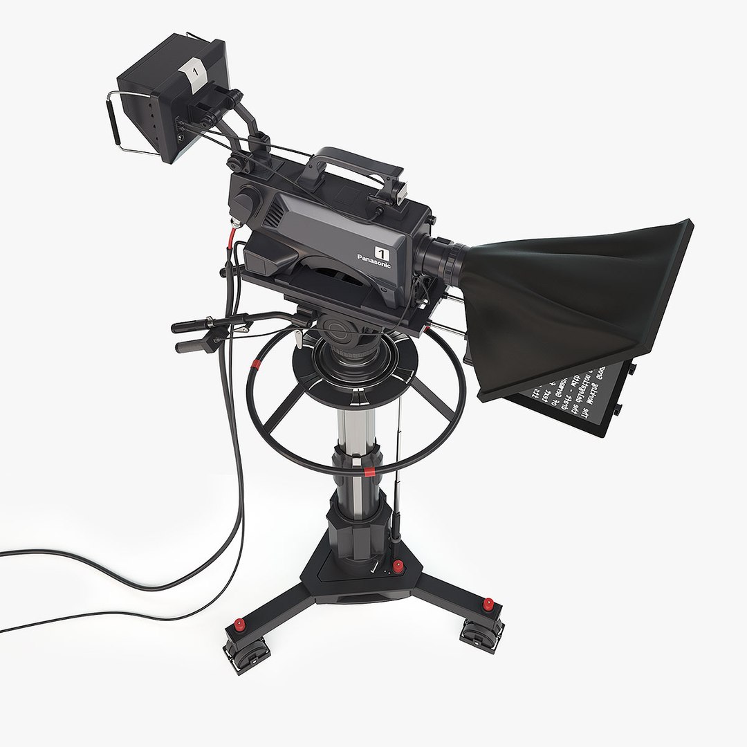 Tv Camera Panasonic Pedestal 3D Model - TurboSquid 1281108