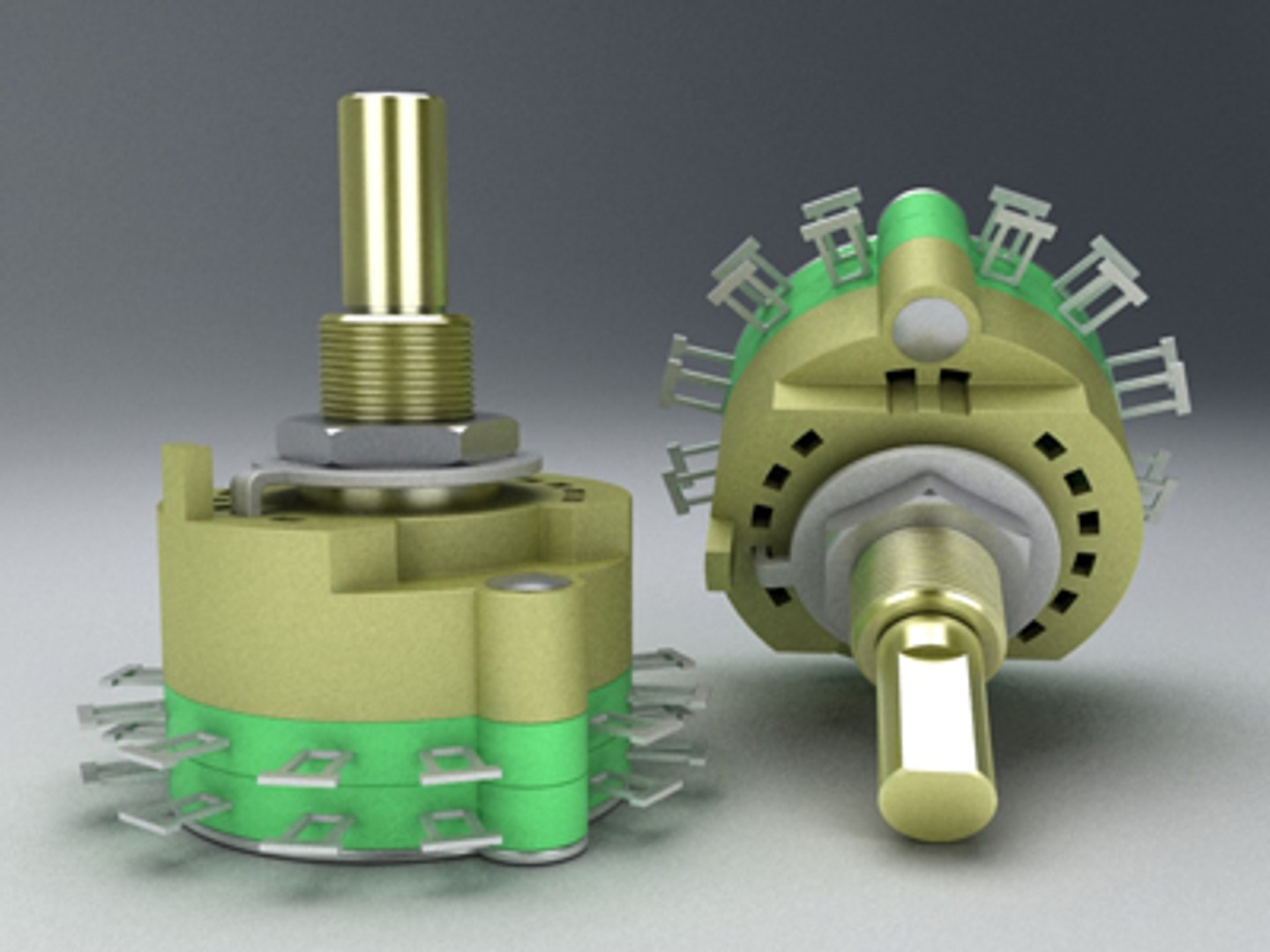 3d Electronic Rotary Switch Model