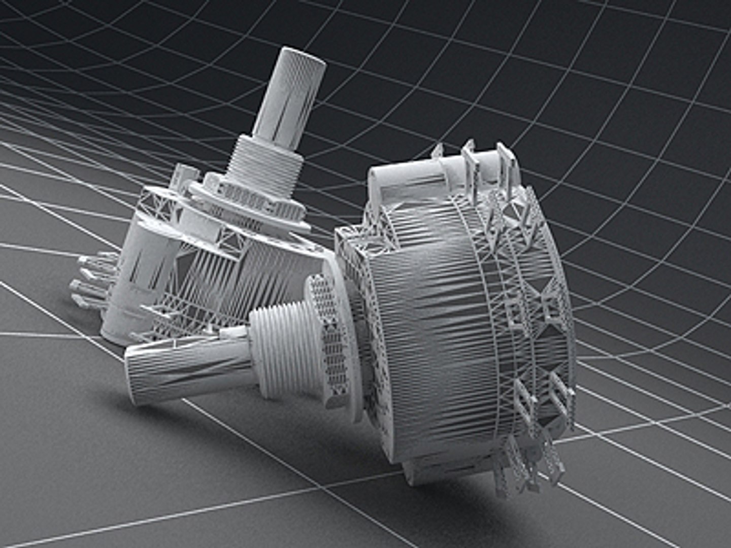 3d Electronic Rotary Switch Model