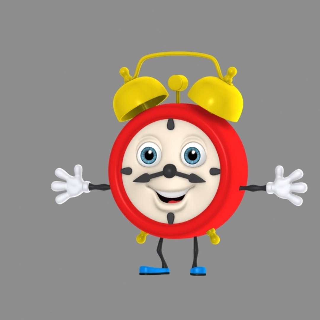 3d Max Cartoon Alarm Clock