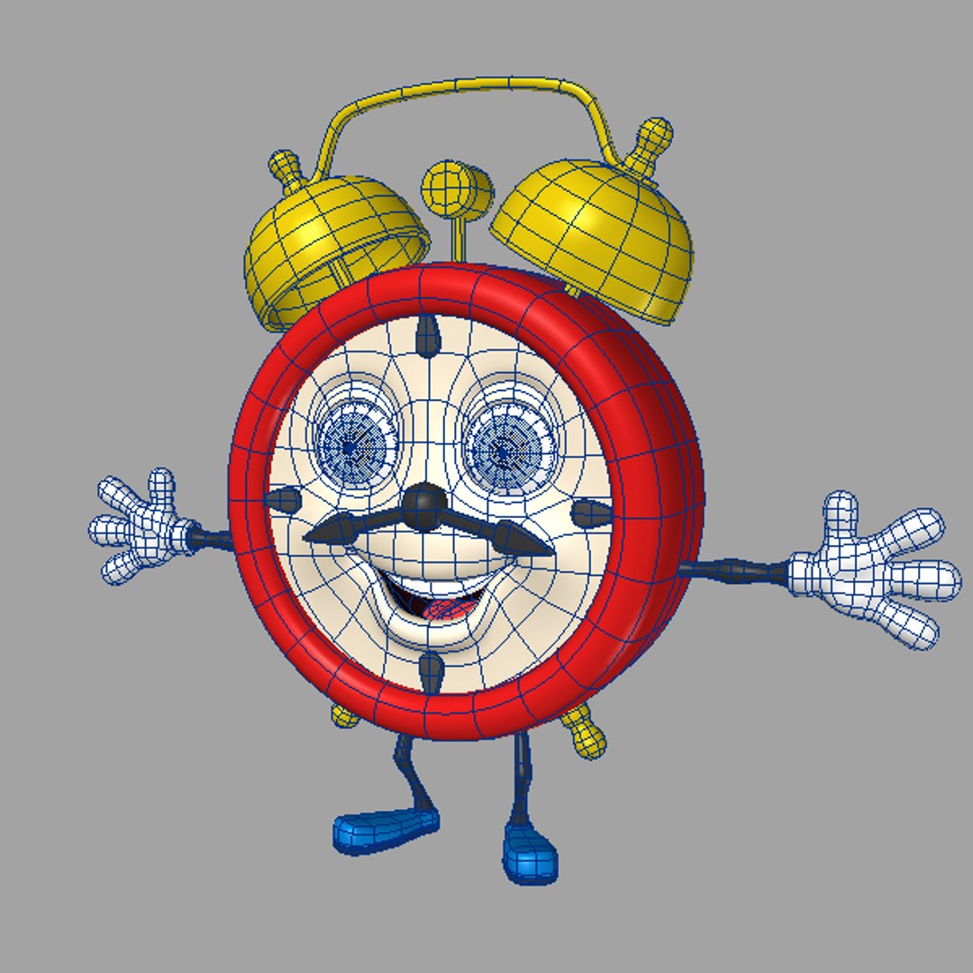 3d Max Cartoon Alarm Clock