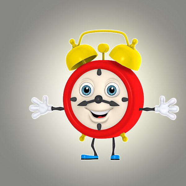 3d max cartoon alarm clock