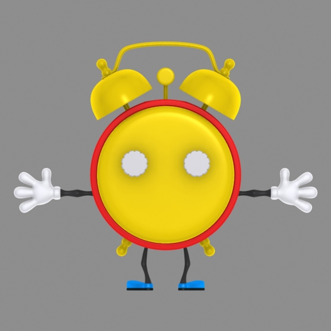 3d Max Cartoon Alarm Clock