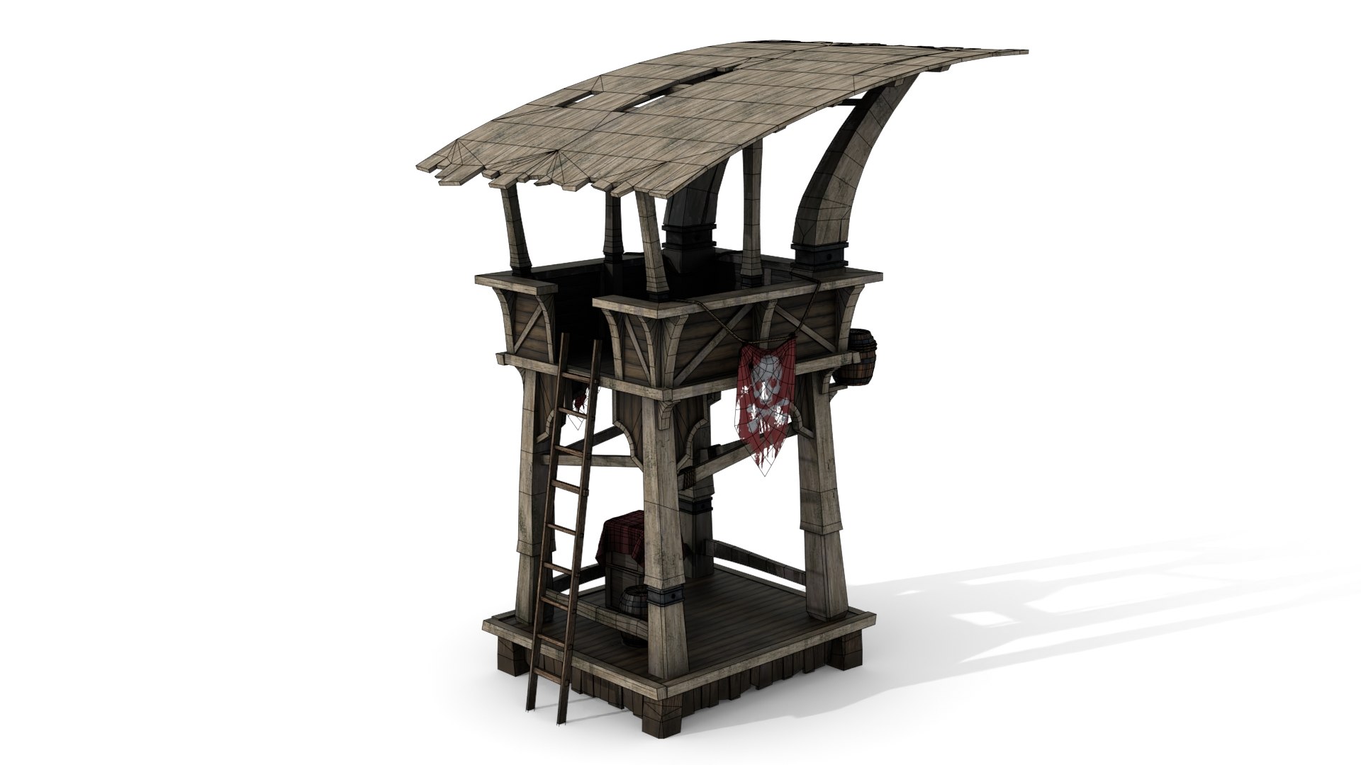 3D Wooden Watchtower - TurboSquid 1731447