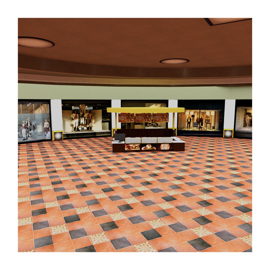 Mall Interior Model - TurboSquid 2019502