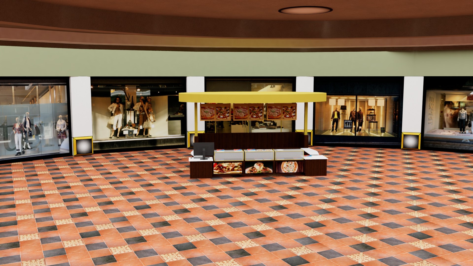 Mall Interior Model - TurboSquid 2019502