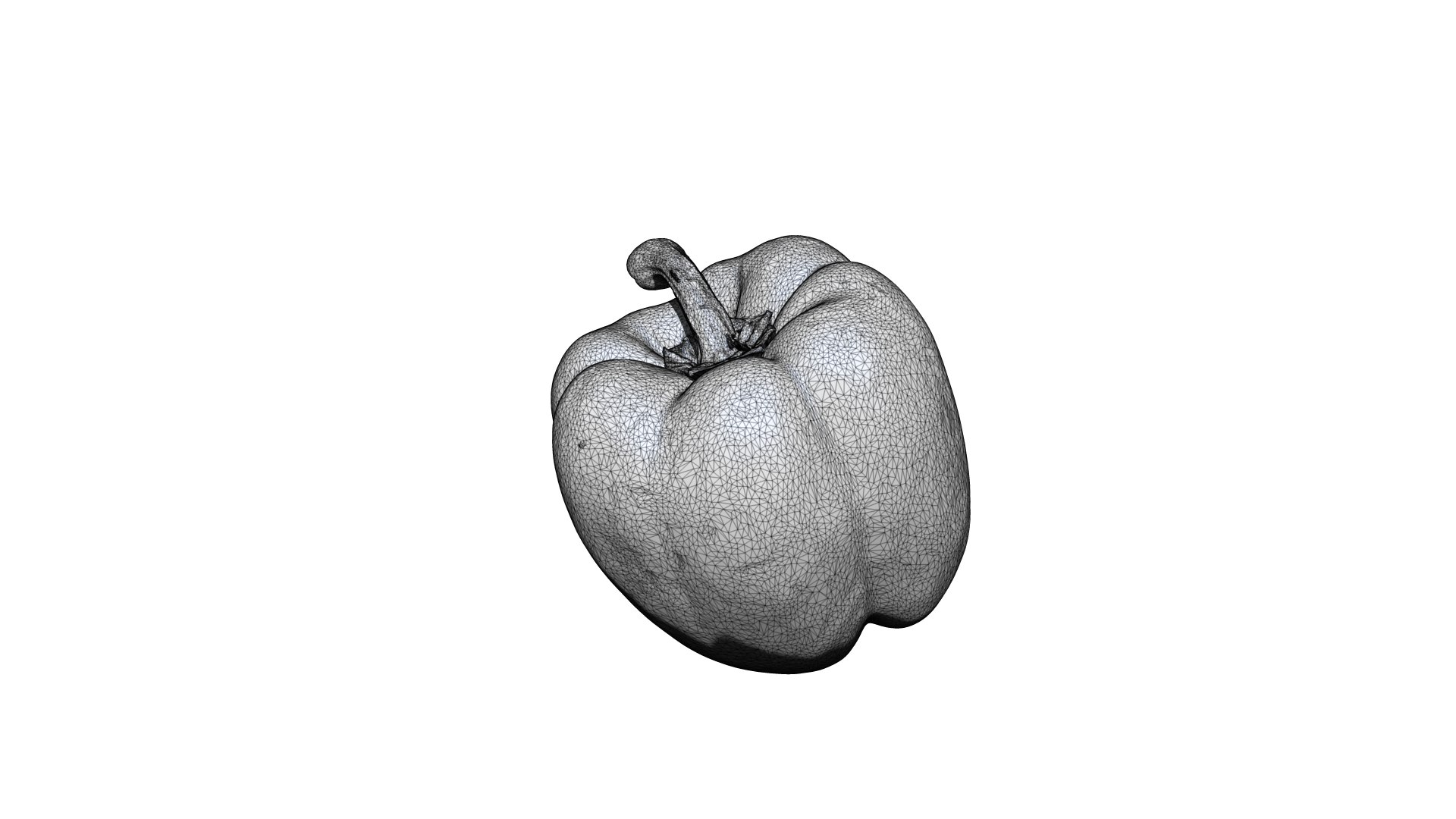 3D Model Yellow Paprika 3D CT Scan model Decimate 8 Percent ...