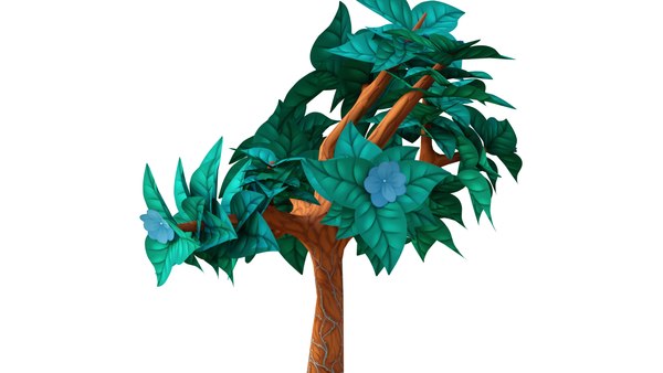 Stylized Blue Tree 3D model - TurboSquid 2066056