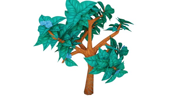 Stylized Blue Tree 3D model - TurboSquid 2066056