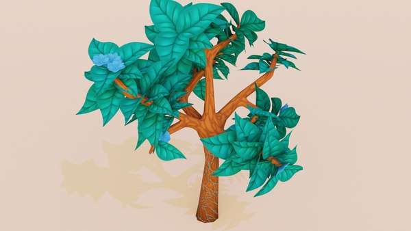 Stylized Blue Tree 3D model - TurboSquid 2066056