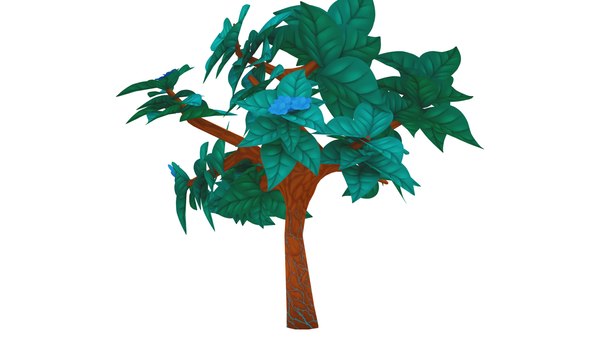 Stylized Blue Tree 3D model - TurboSquid 2066056