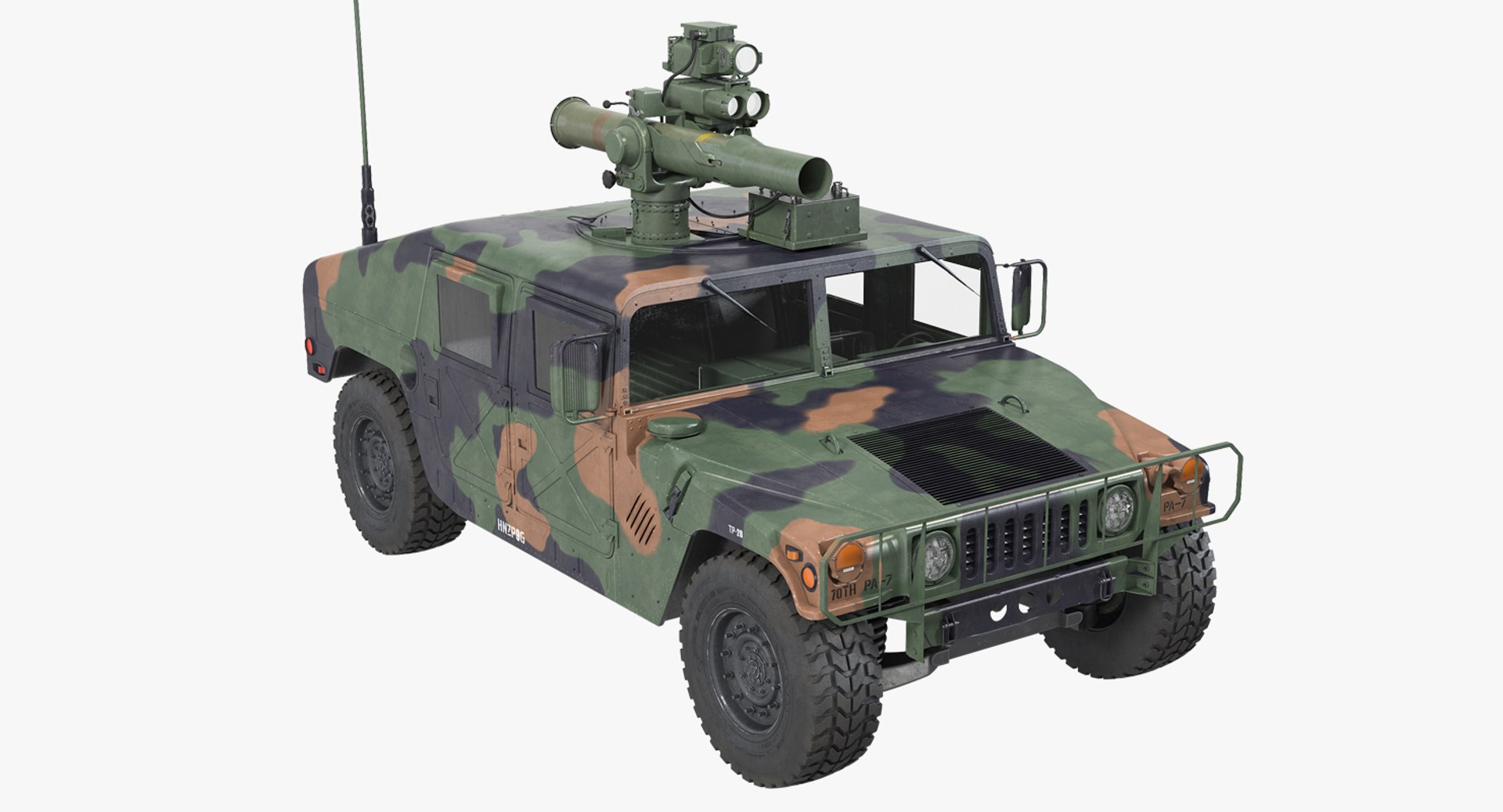 3d model hmmwv tow missile carrier