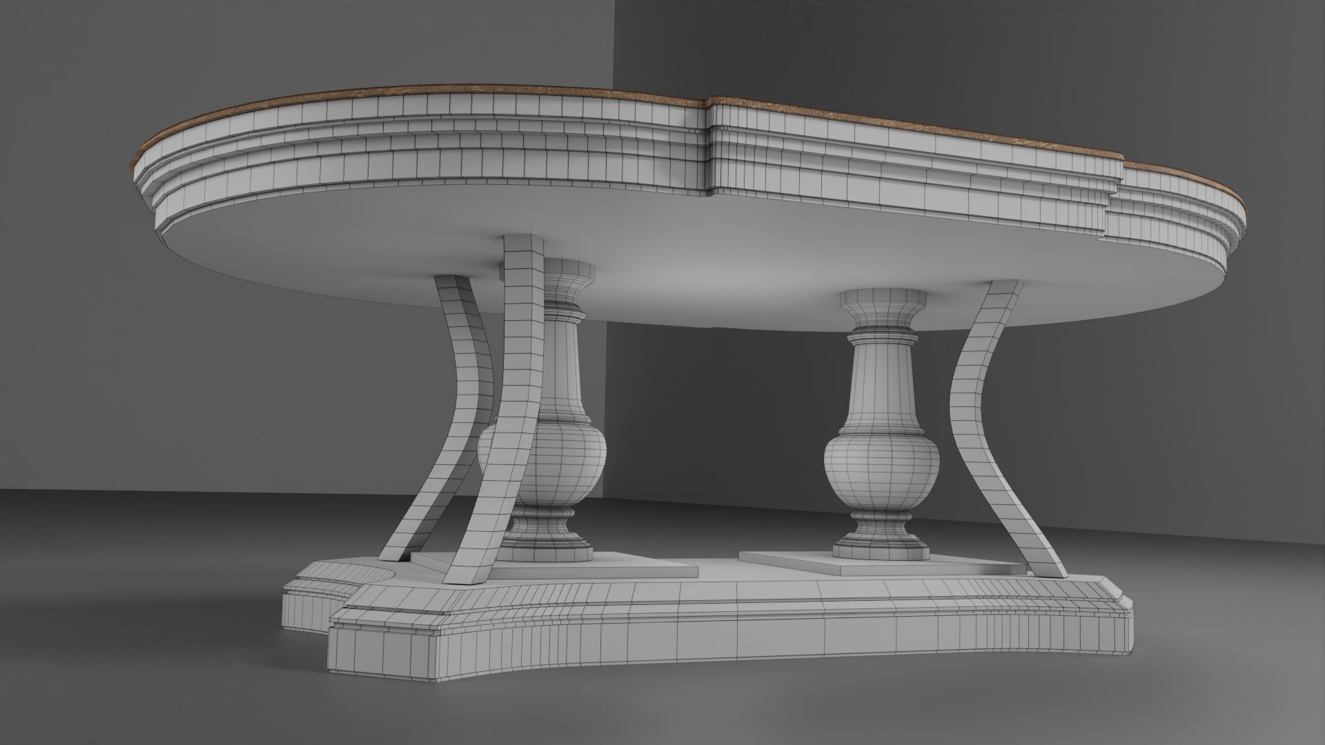 Rustic Dining Table 3D Model - TurboSquid 2166621