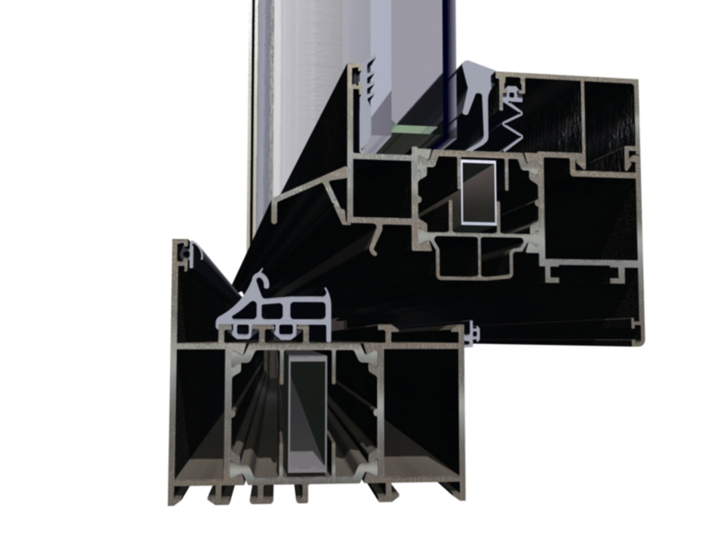 3d Cross Section Window Glass Model