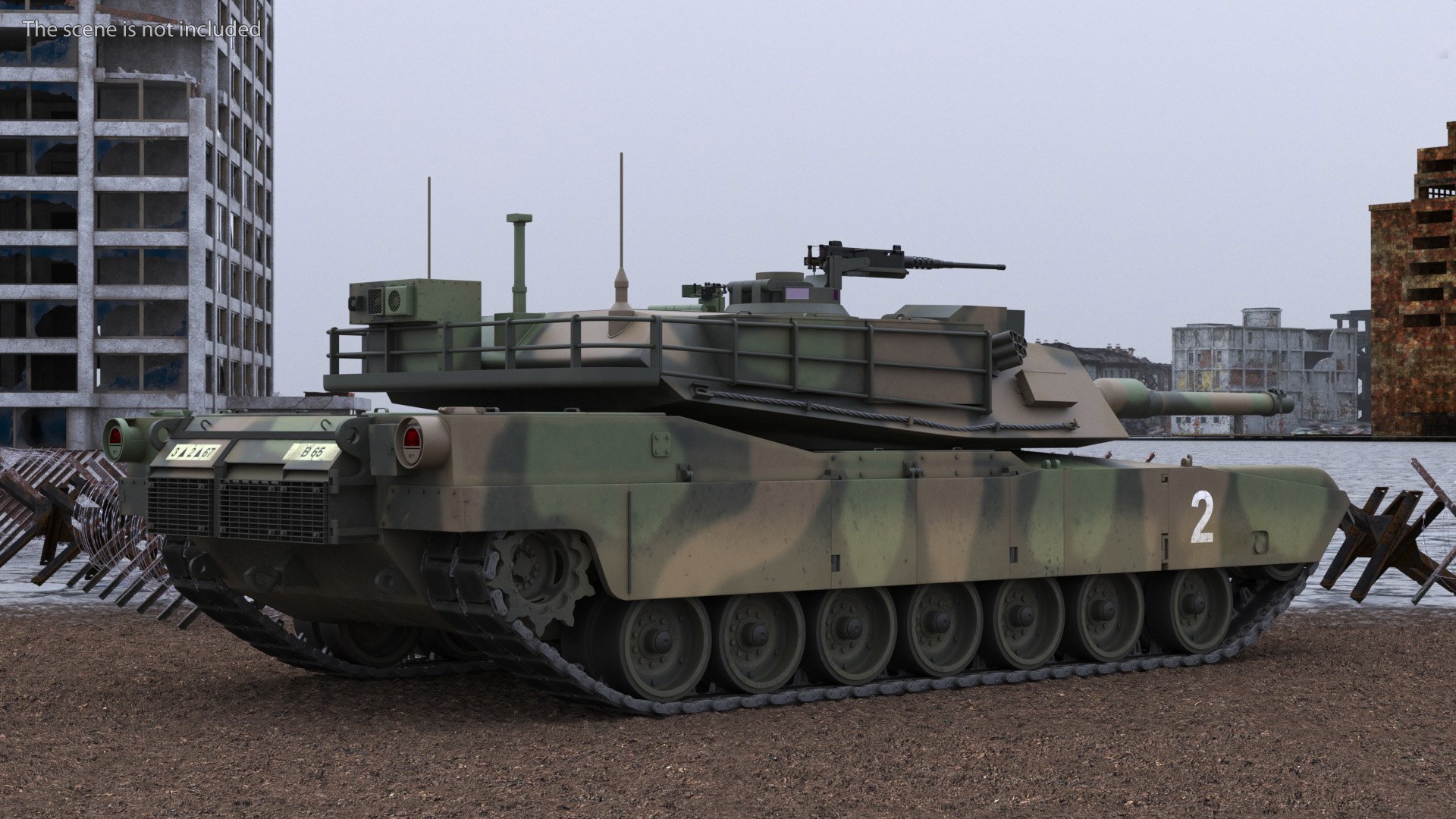 M1 Abrams Tank 3D Model - TurboSquid 2390686