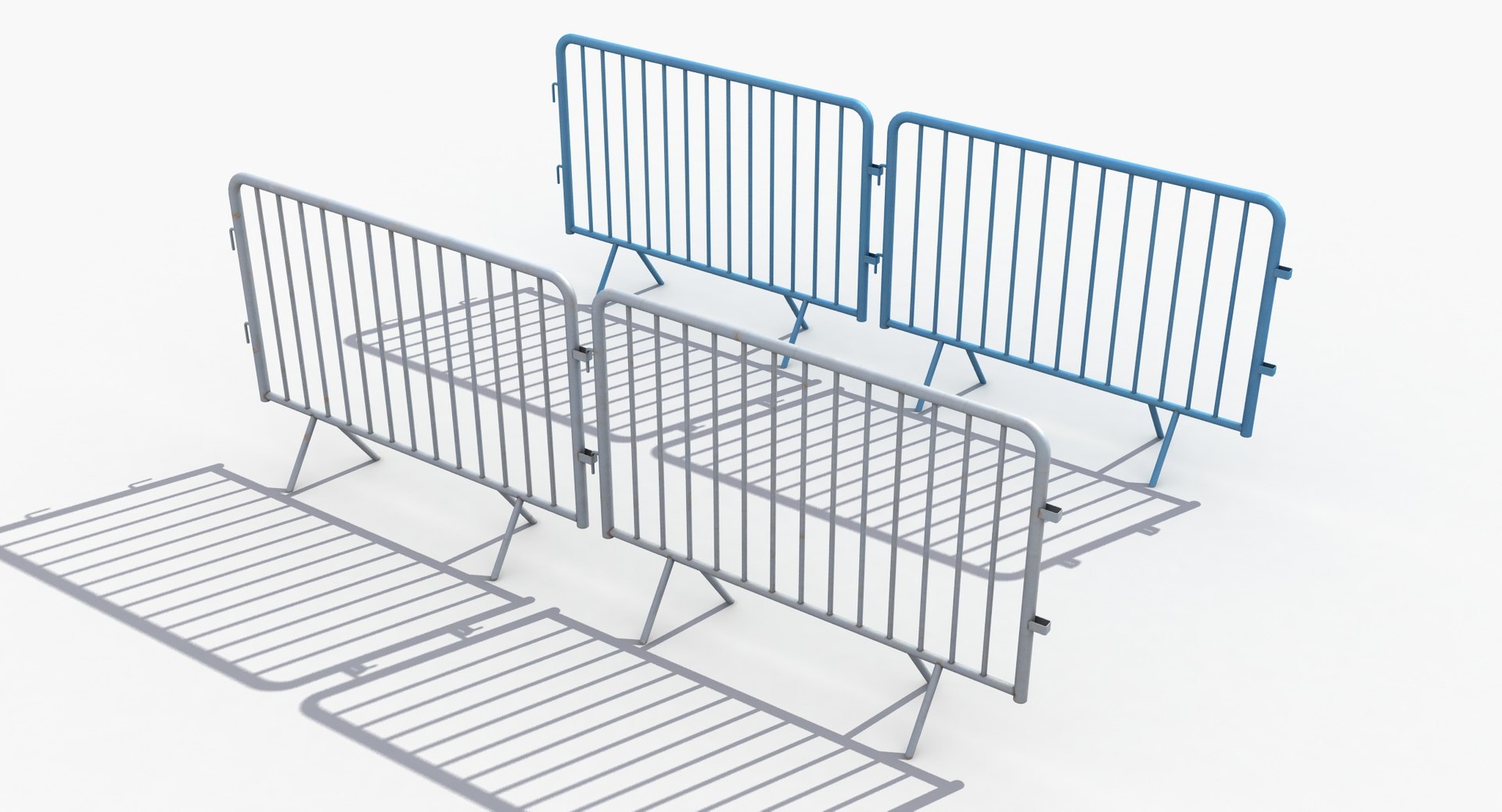 3d model road safety barrier