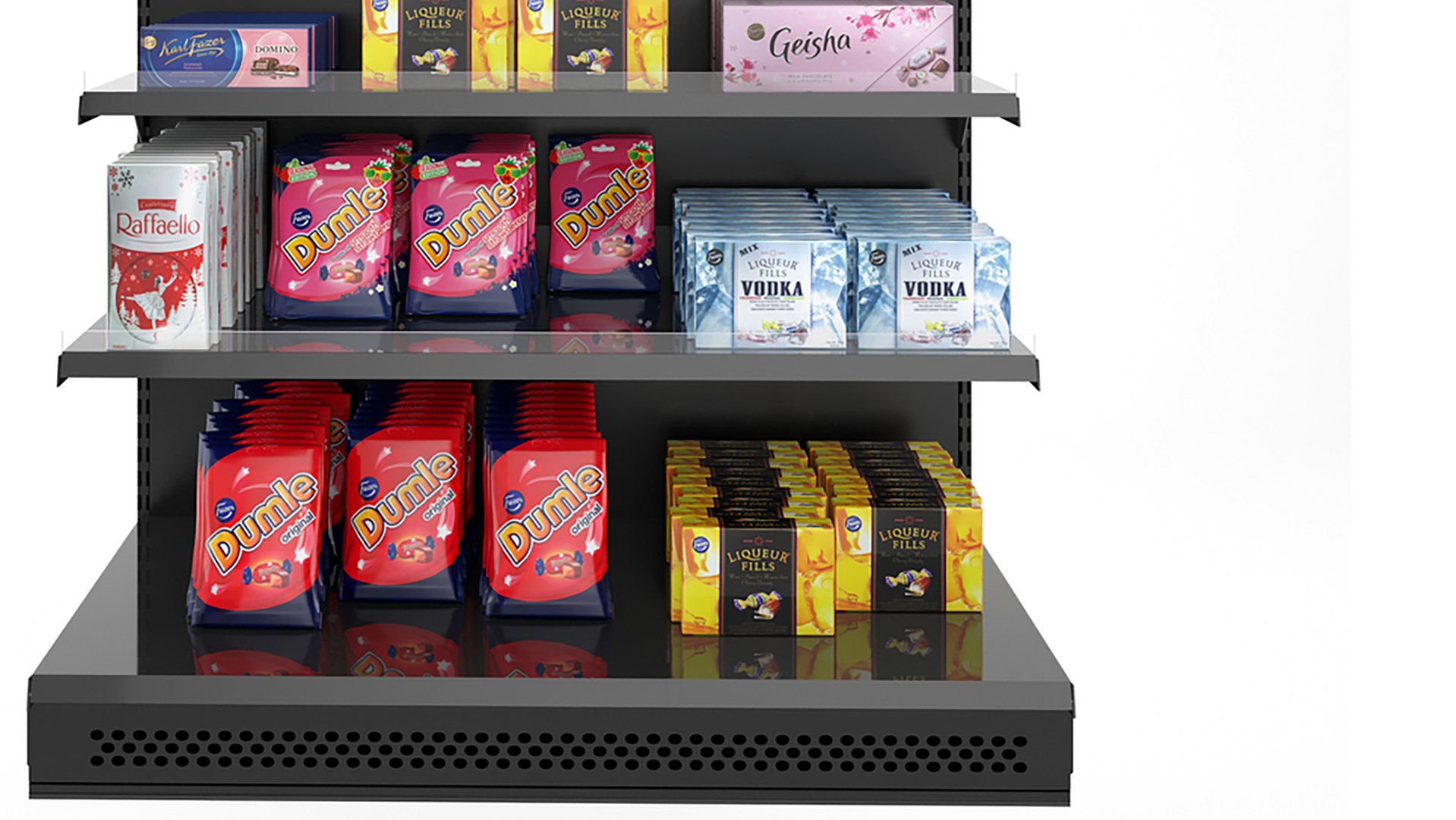 Commercial Rack With Chocolates 3D - TurboSquid 2034930
