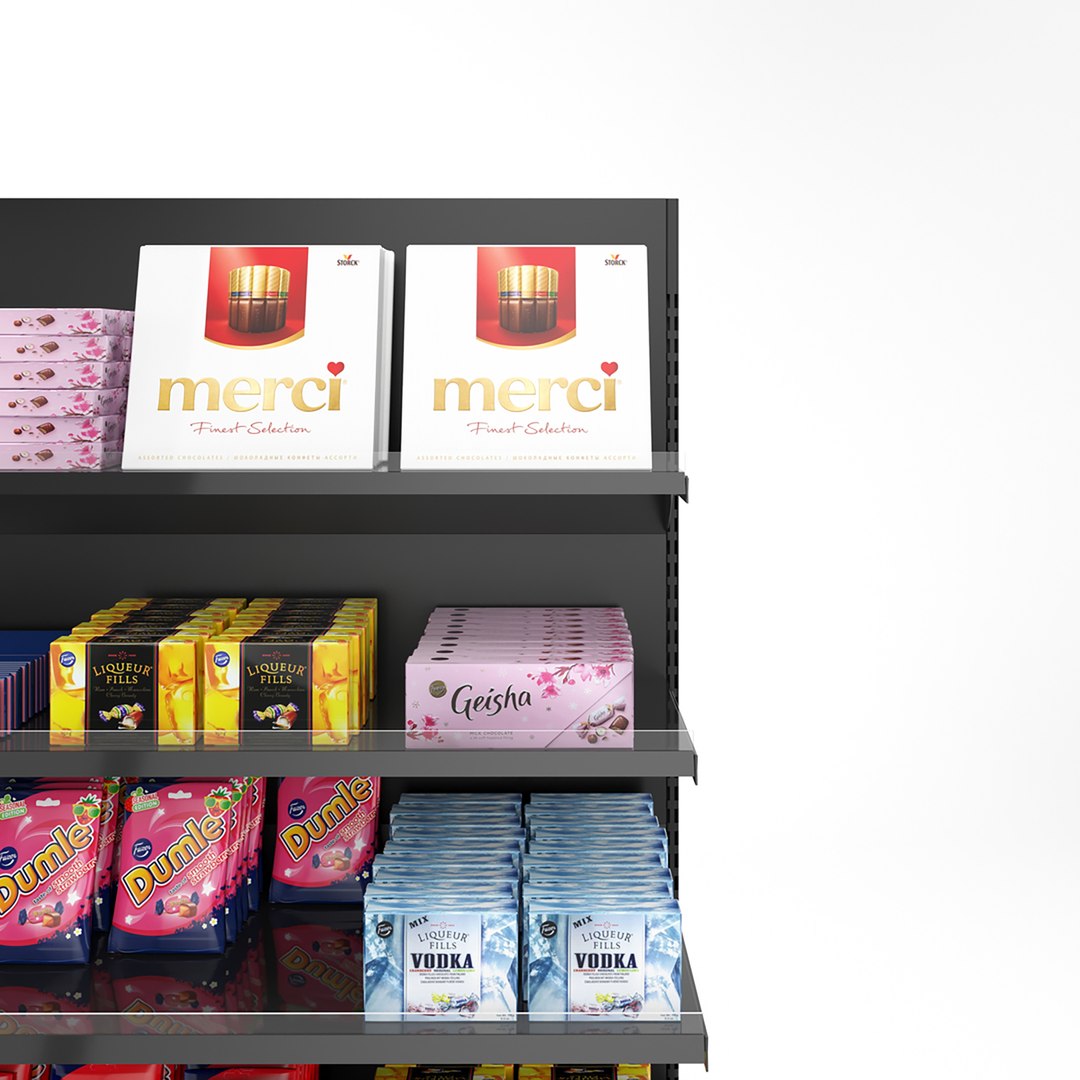 Commercial Rack With Chocolates 3D - TurboSquid 2034930