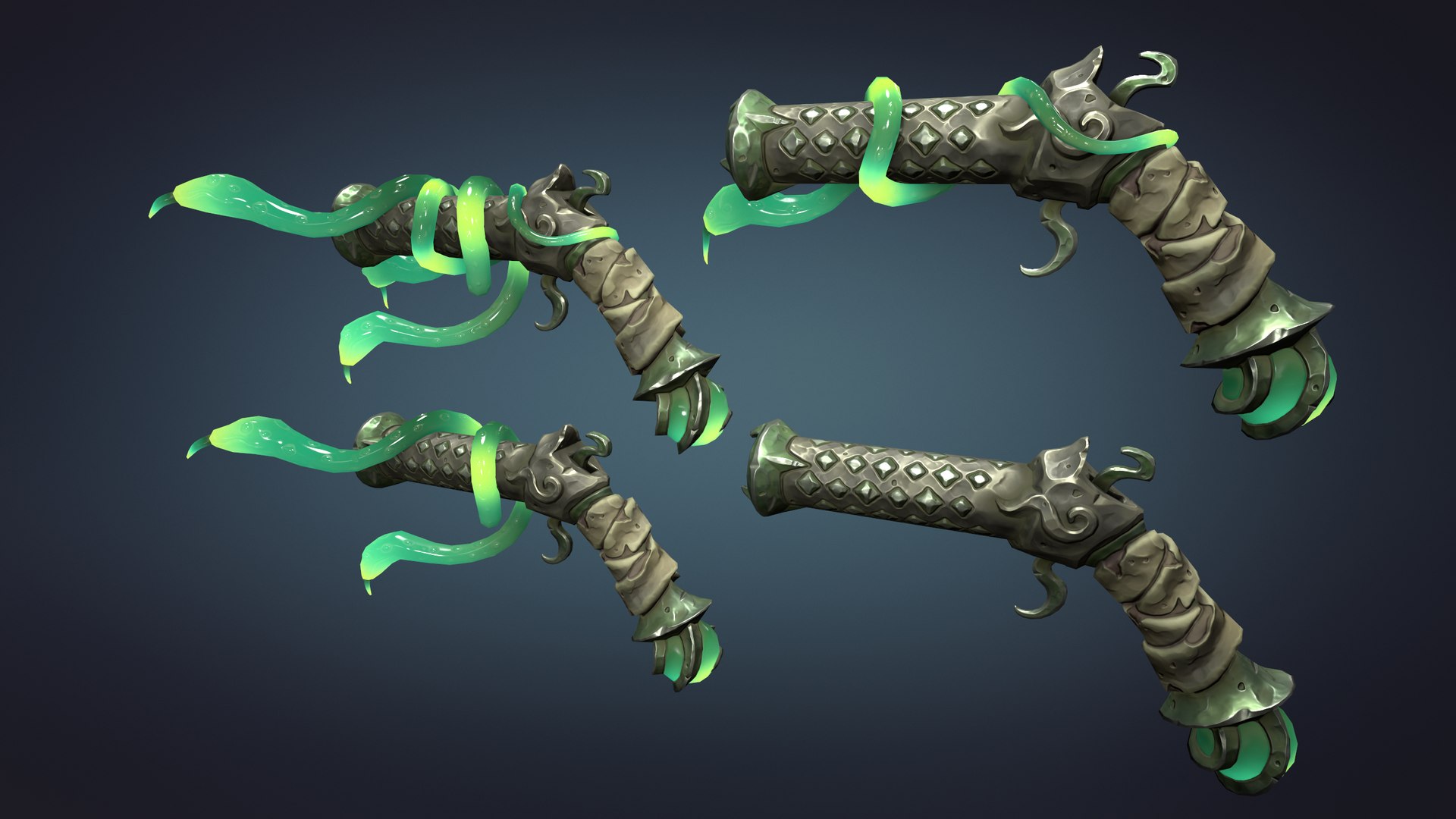 Snake pistol 3D model - TurboSquid 2099728