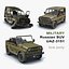 Russian Military Uaz-3151 Set 3d Model