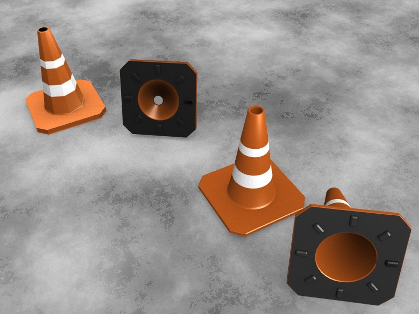 Free Cones 3d Model