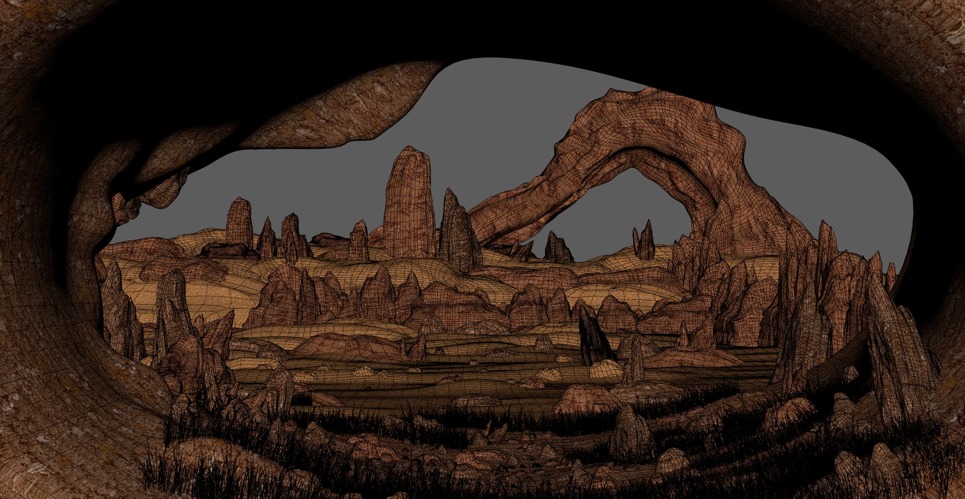 3D Landscape Rock Cave Model - TurboSquid 1244439