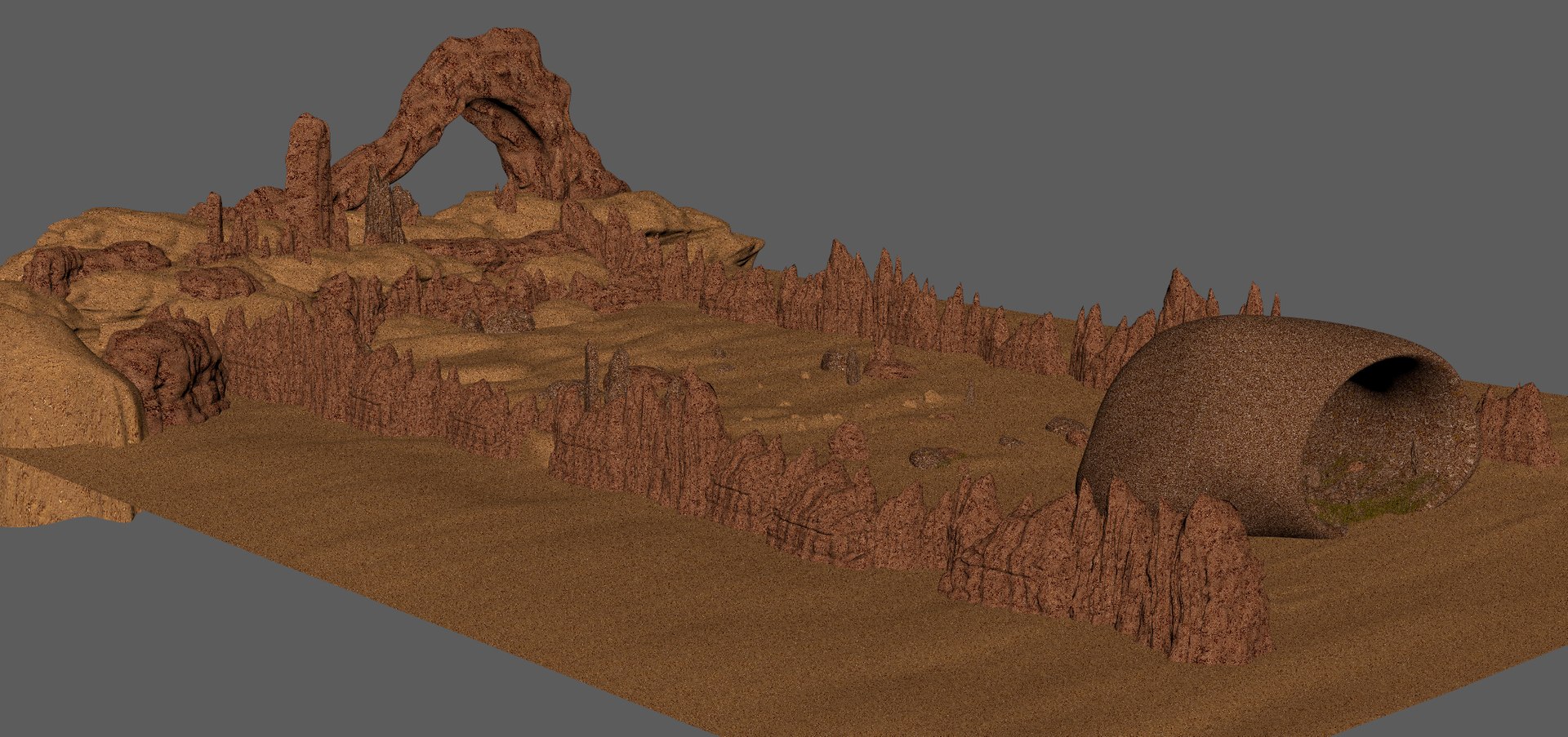 3D Landscape Rock Cave Model - TurboSquid 1244439