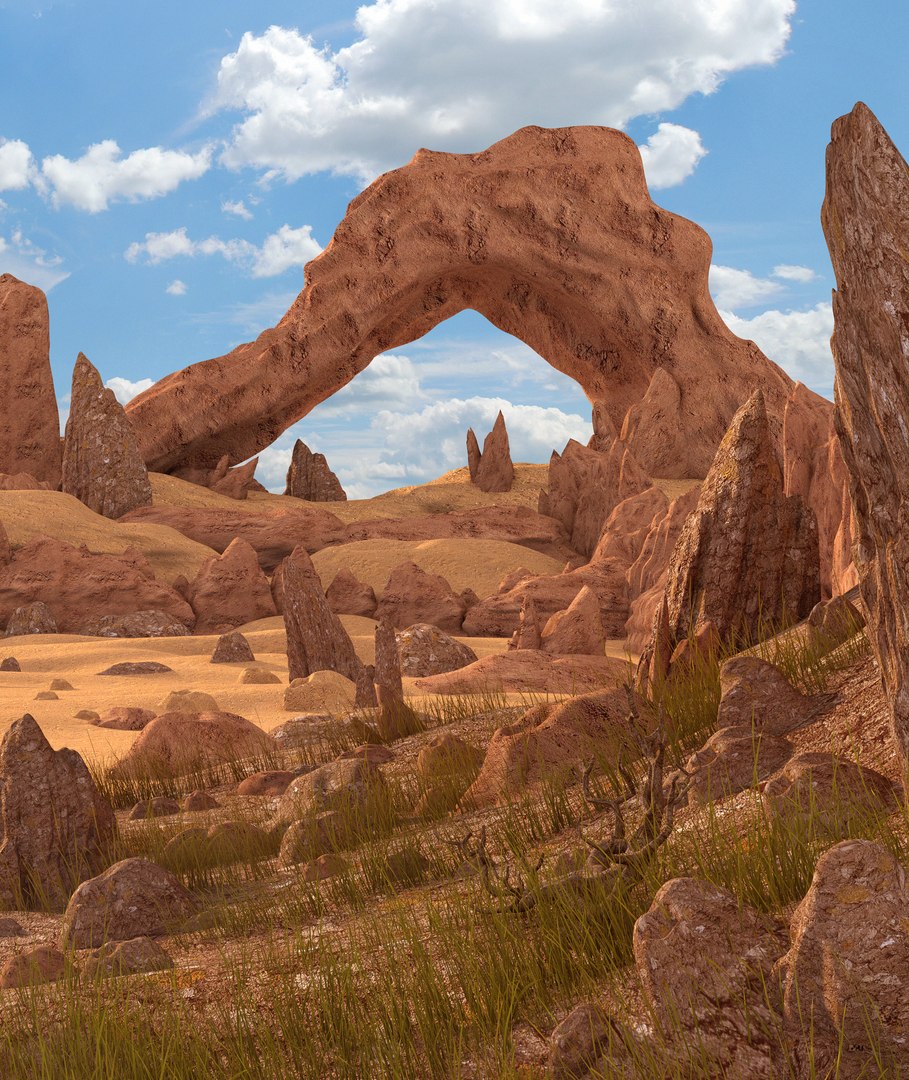 3D Landscape Rock Cave Model - TurboSquid 1244439