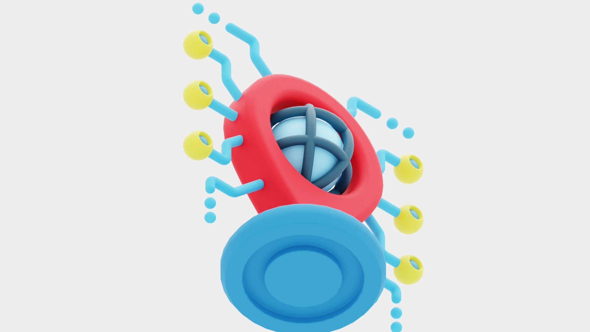 3D Network Location icon represented with map marker pin - TurboSquid ...