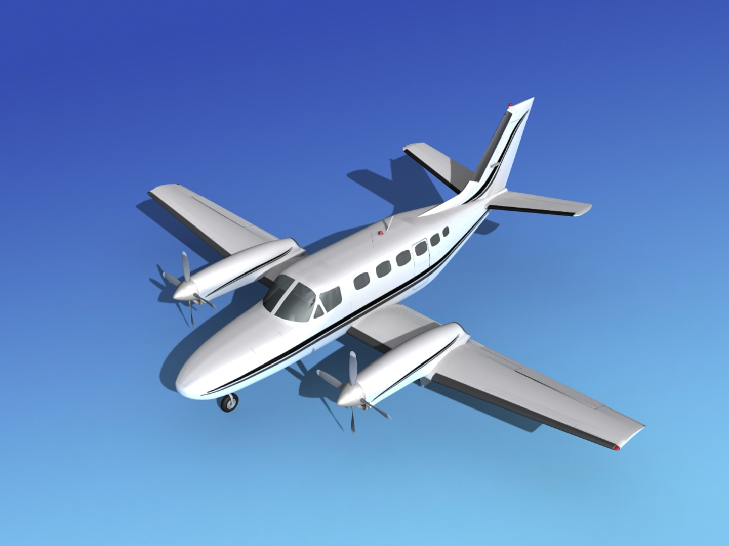 propellers cessna 441 conquest 3d model