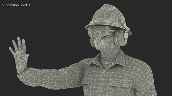 Postura de pé de operário totalmente equipado Modelo 3D - TurboSquid ...