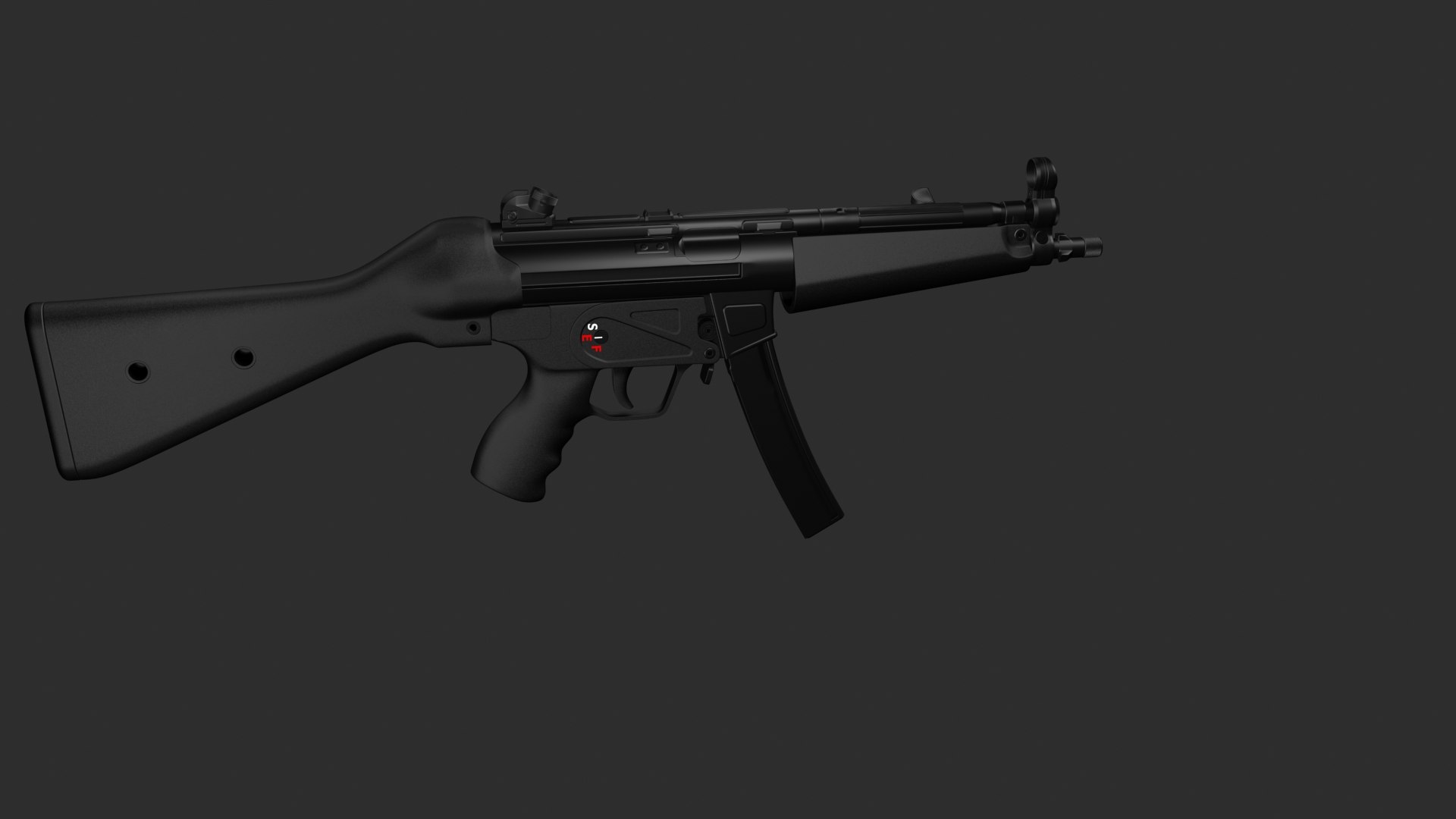 Mp5a2 Gun 3d Max