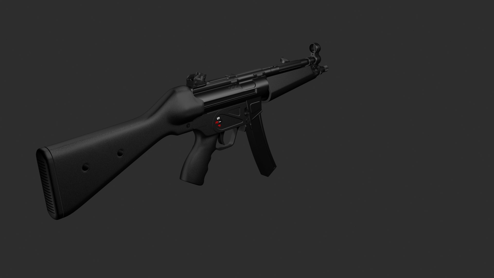 Mp5a2 Gun 3d Max