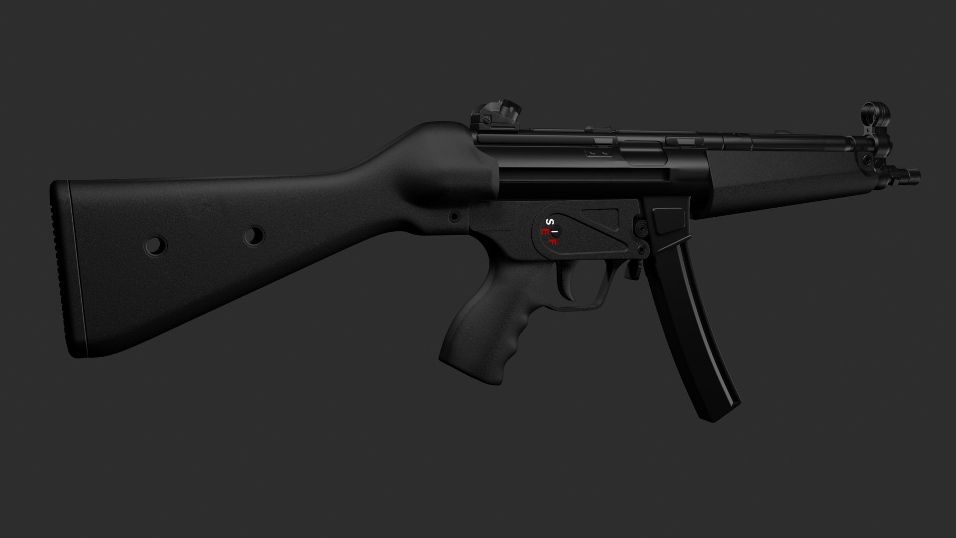 Mp5a2 Gun 3d Max