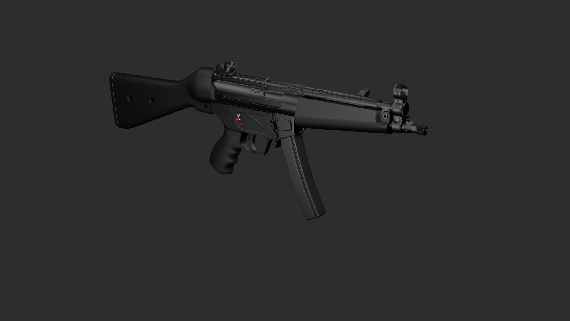 Mp5a2 Gun 3d Max