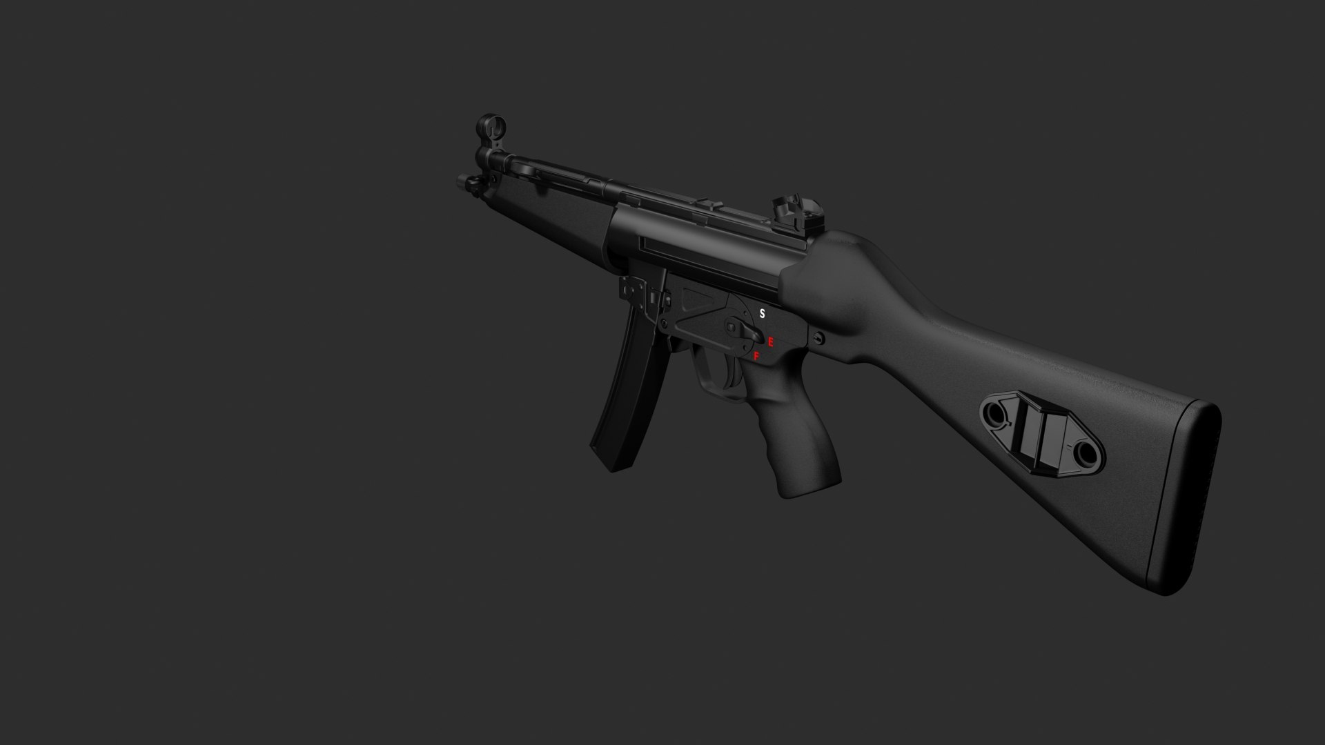 Mp5a2 Gun 3d Max