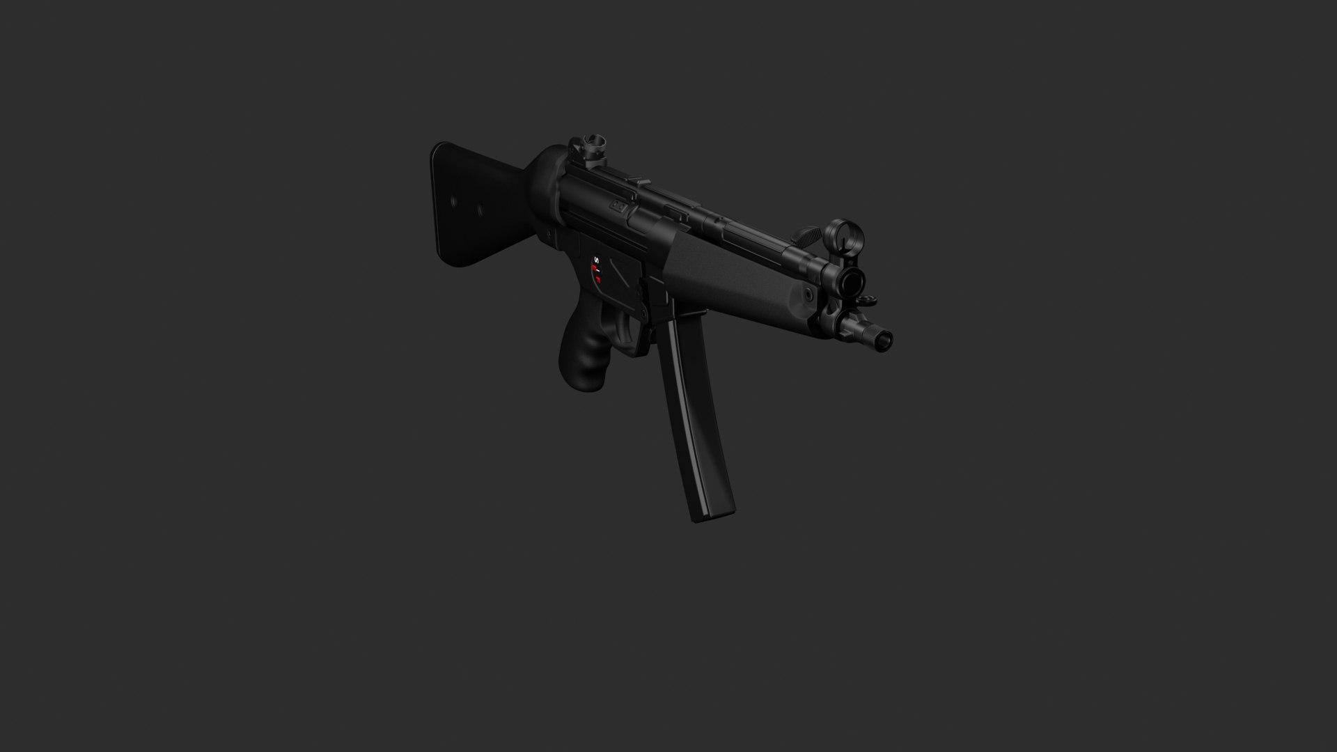 Mp5a2 Gun 3d Max