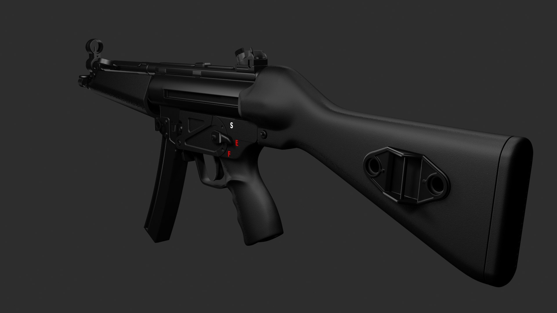 Mp5a2 Gun 3d Max