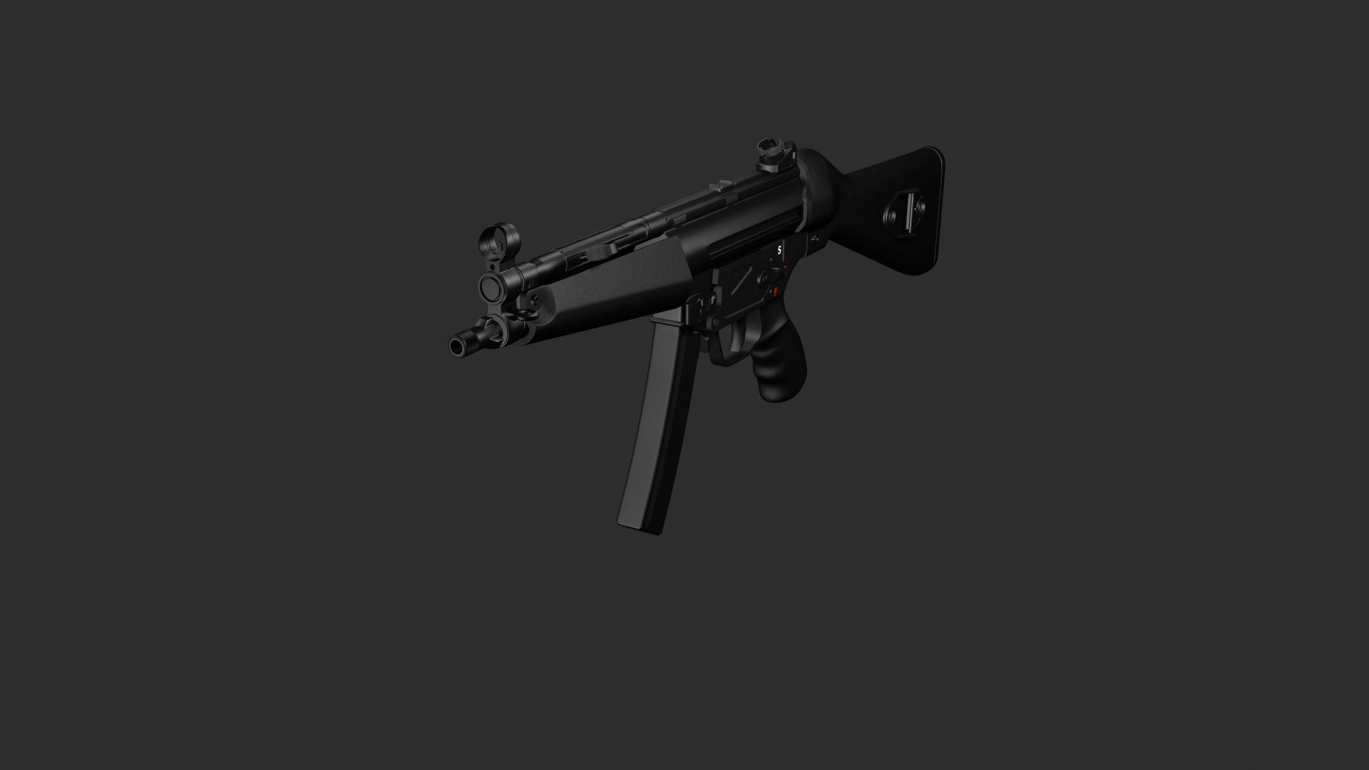 Mp5a2 Gun 3d Max