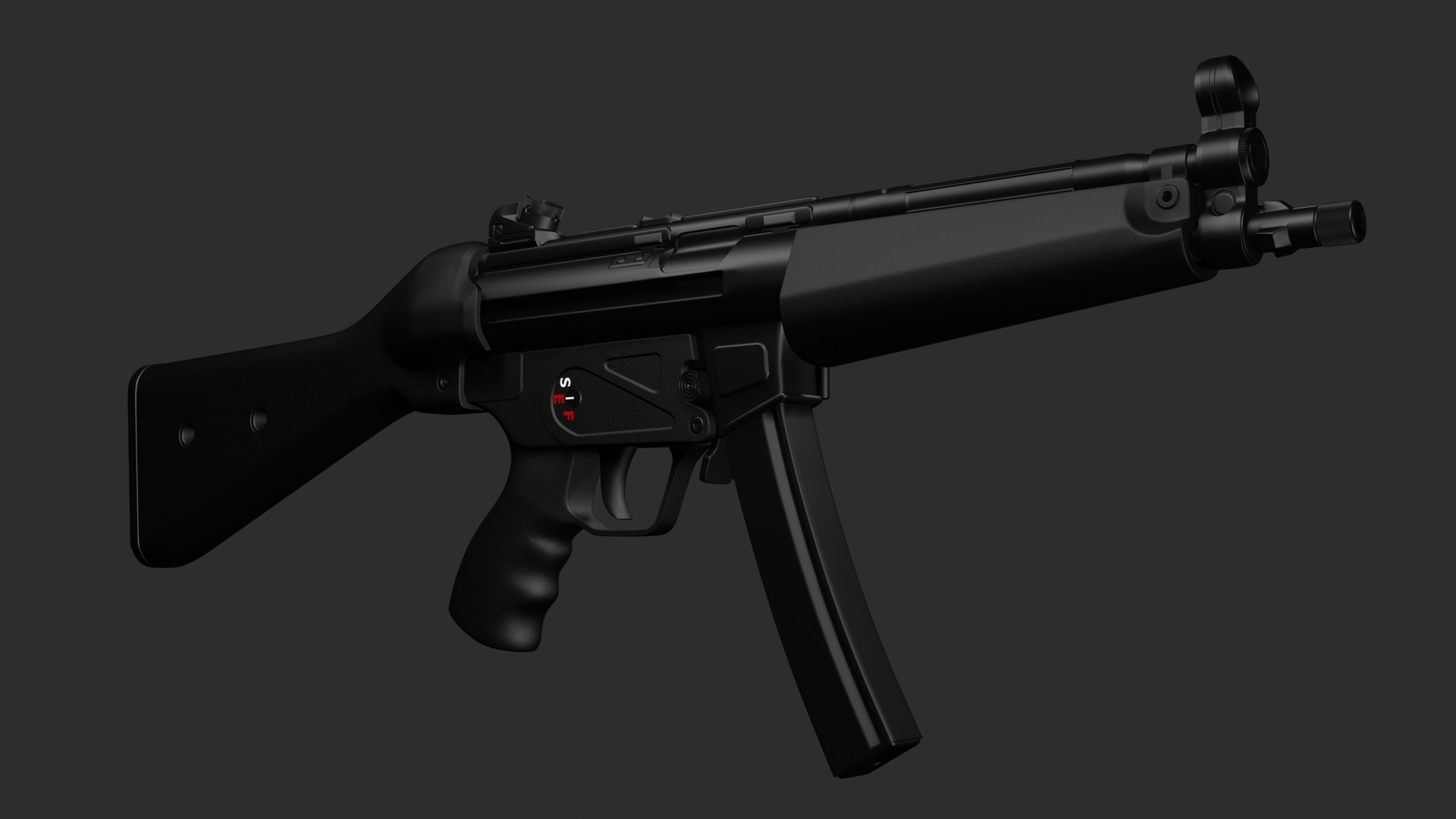 Mp5a2 Gun 3d Max