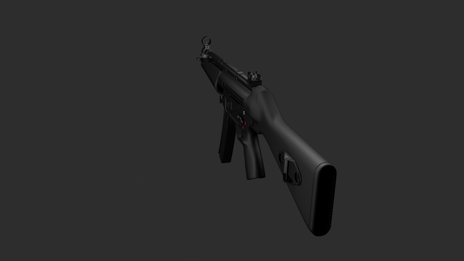 Mp5a2 Gun 3d Max