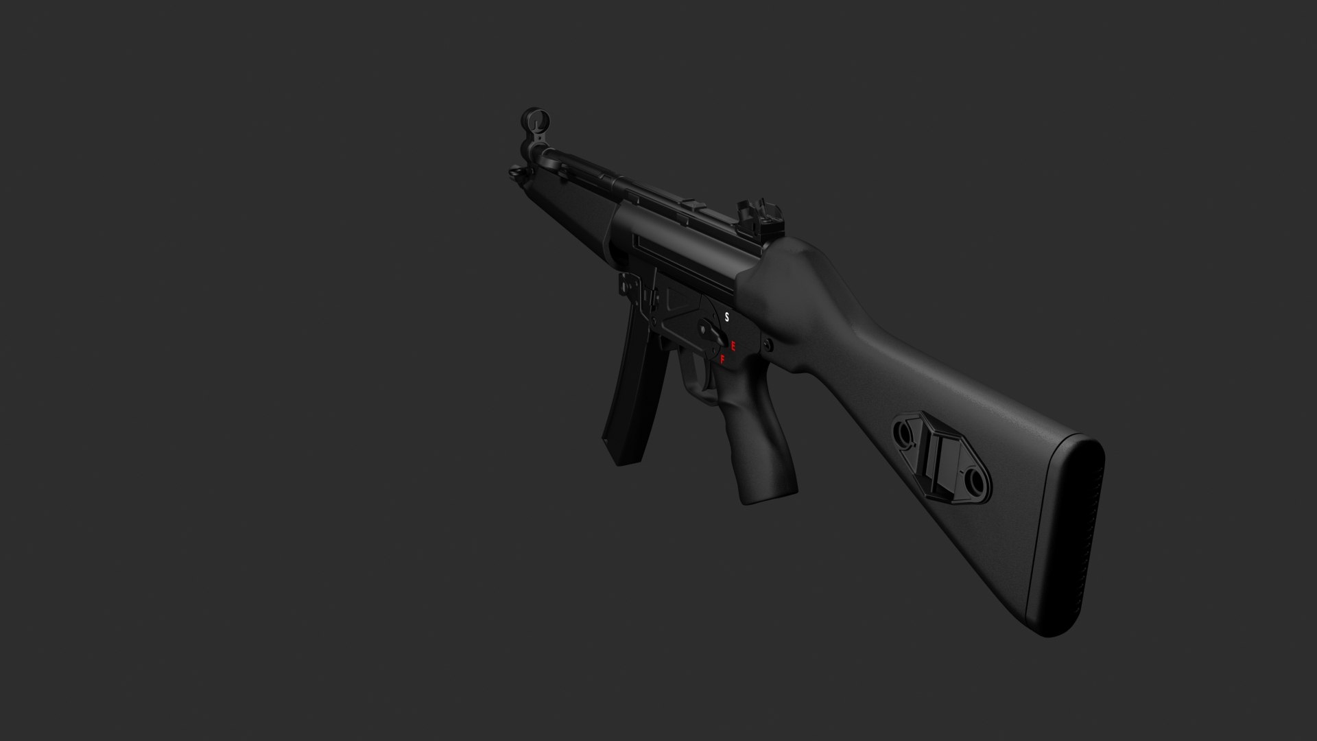 Mp5a2 Gun 3d Max