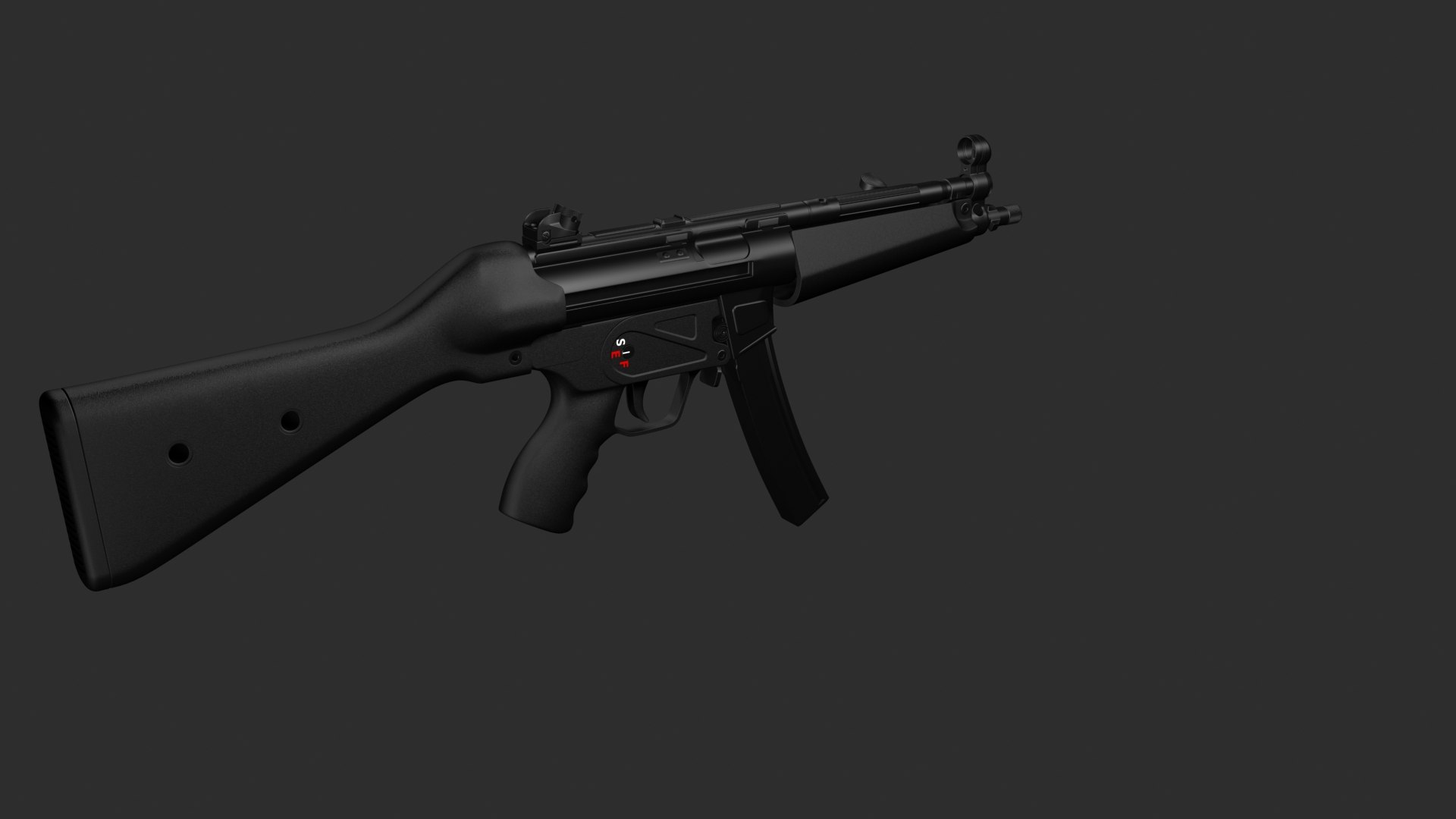 Mp5a2 Gun 3d Max