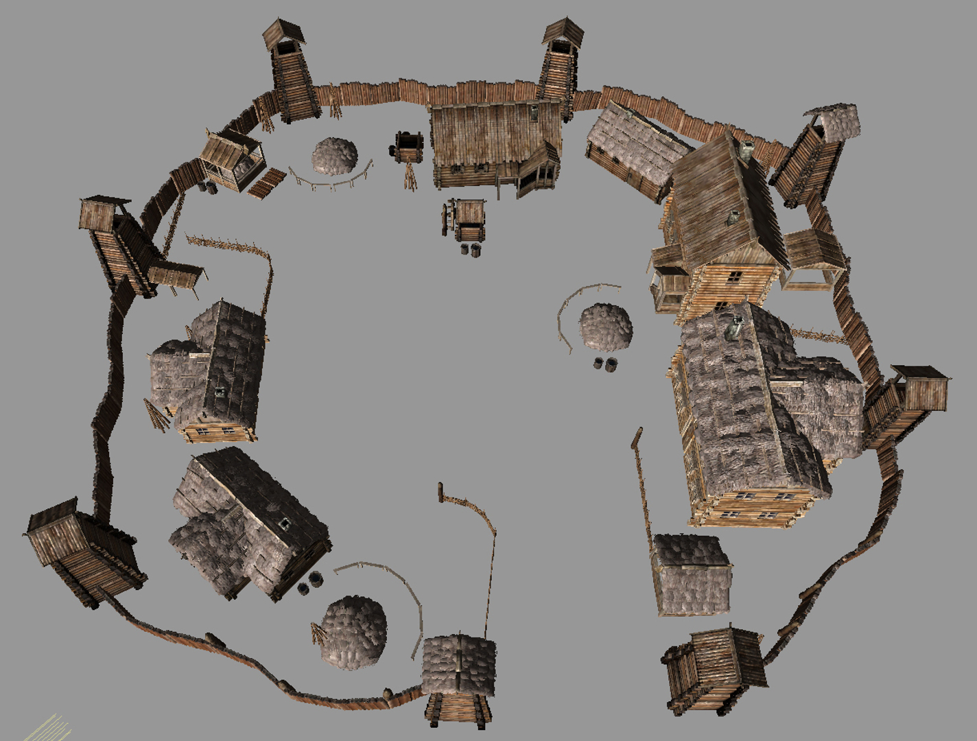 3d model of village pack