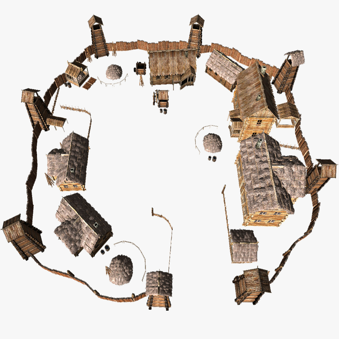 3d model of village pack