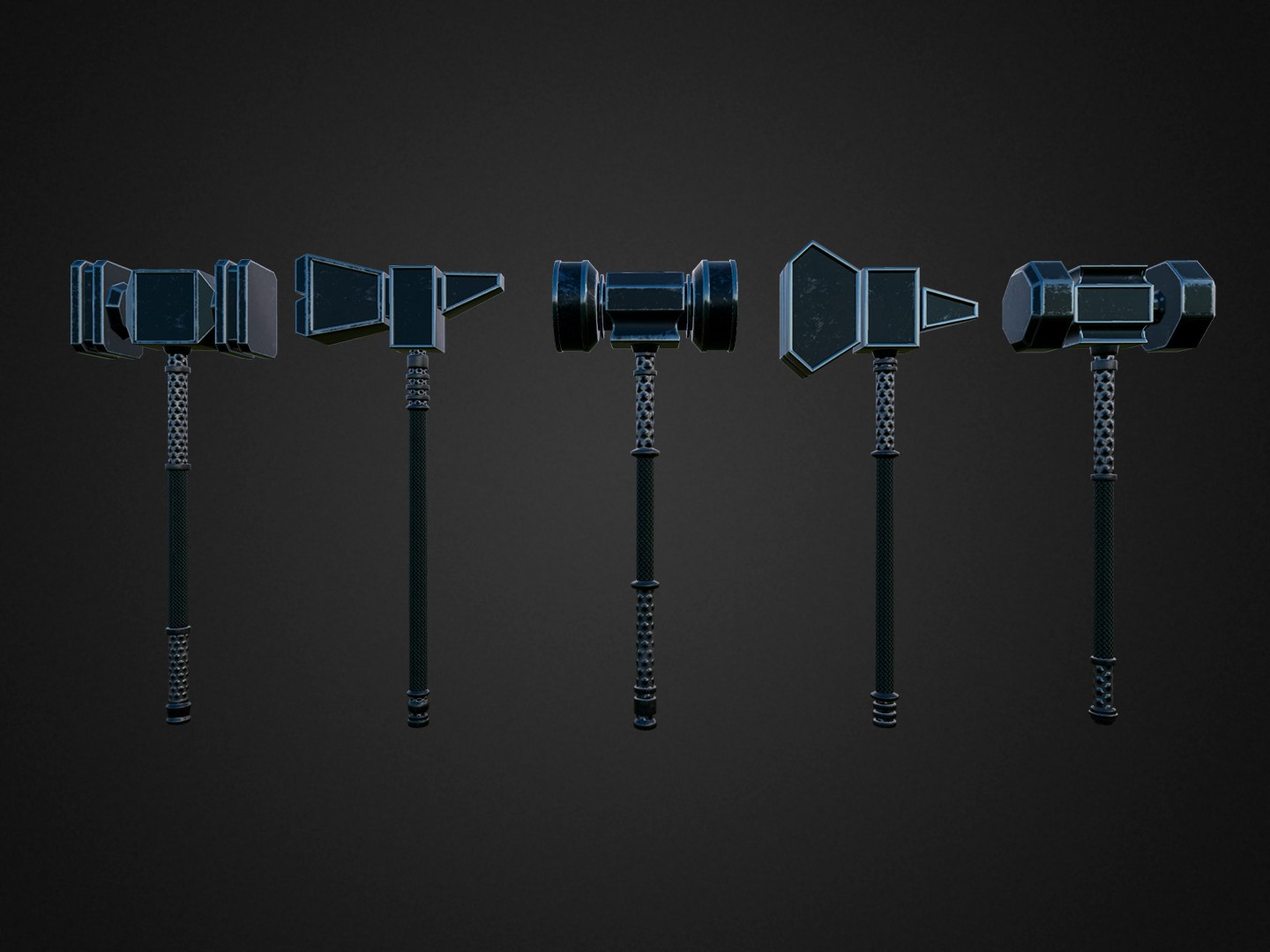 3D 50 War Hammers Pack Model - TurboSquid 1736641