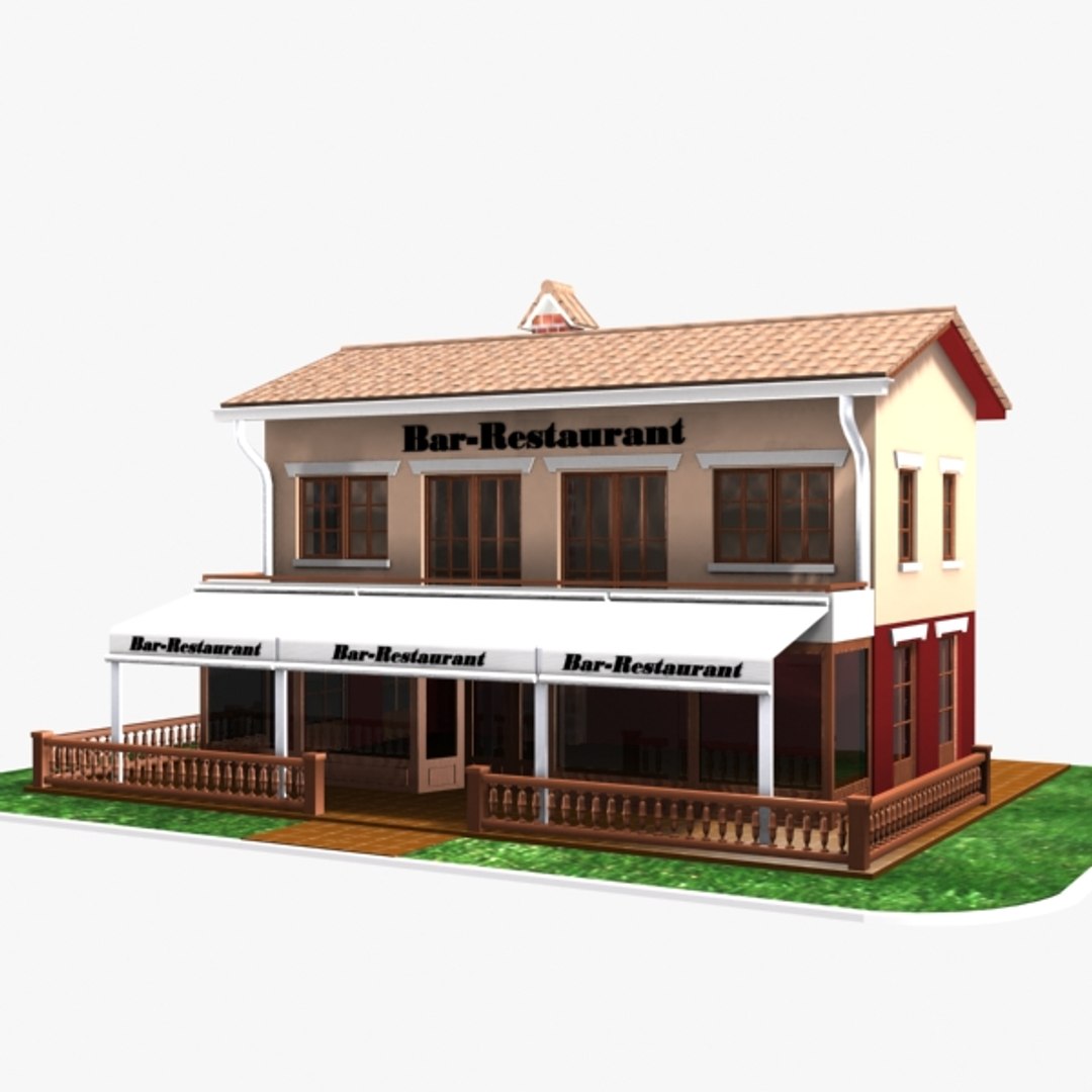restaurant bar cafe 3d model