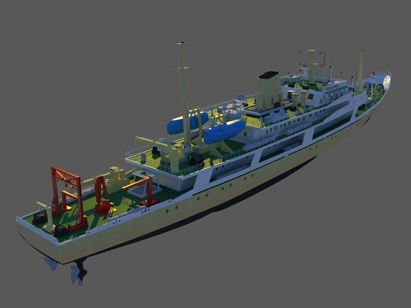 3D Scientific Research Ship 2 - TurboSquid 1594336